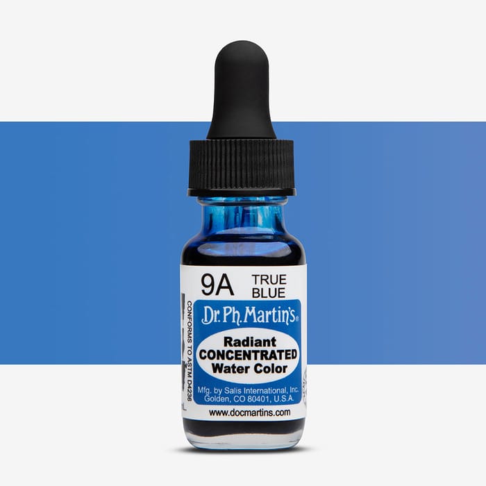 Dr. Ph. Martin's : Radiant Watercolor Paint Dye : 15ml : True Blue ...