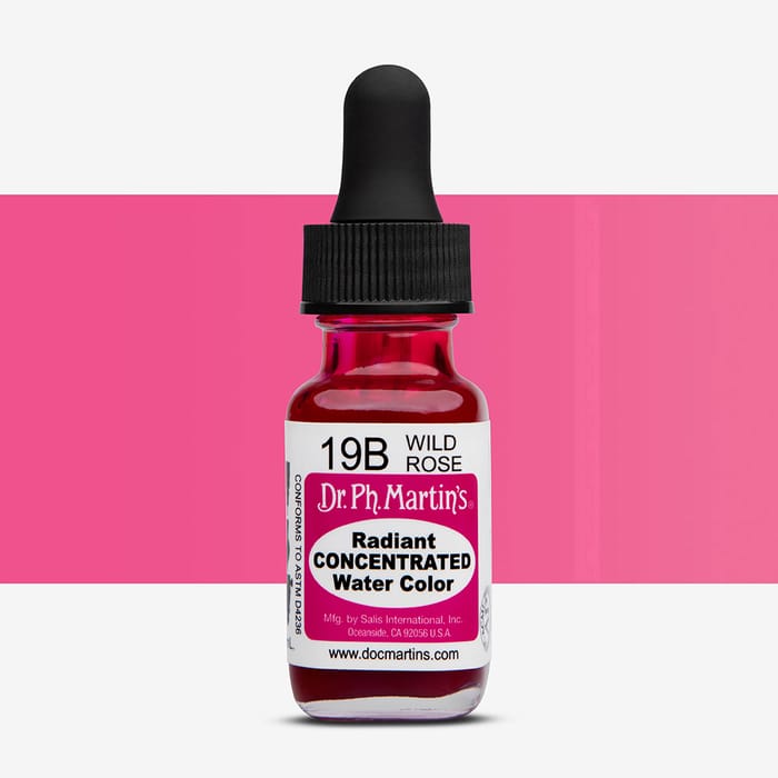 Dr. Ph. Martin's : Radiant Watercolor Paint Dye : 15ml : Wild Rose ...