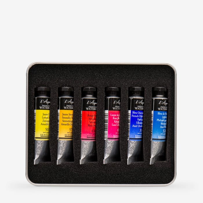 Billy Showell : Sennelier Watercolor Paint : 10ml : Basic Color Set of ...
