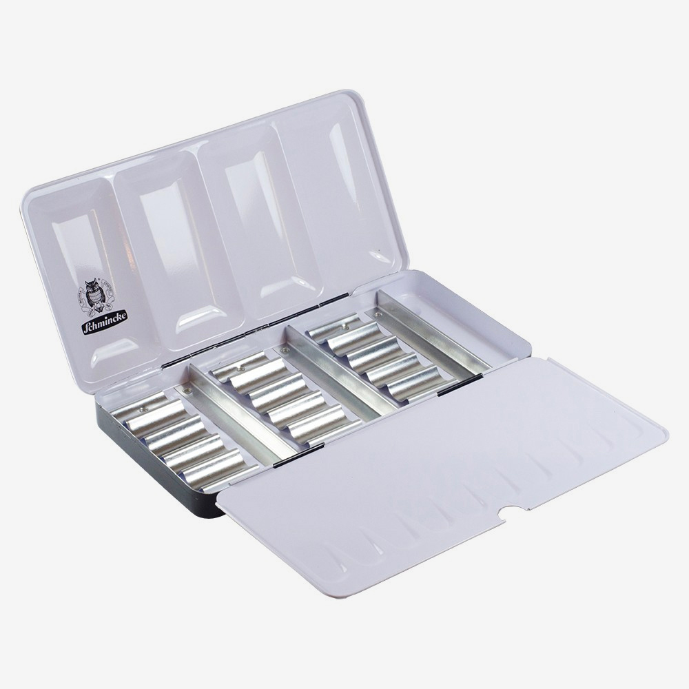 Schmincke Empty Metal Watercolour Box : Holds 18x5ml Tubes | Jackson's Art