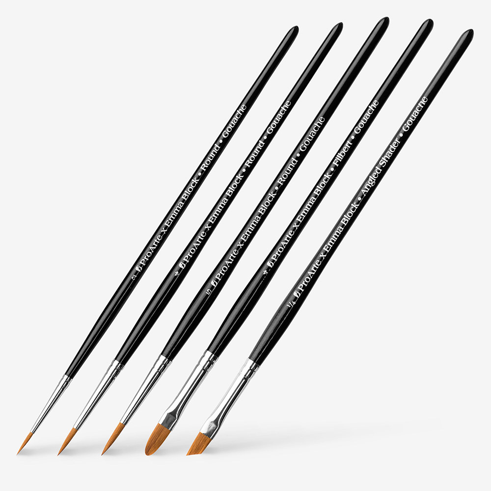 Pro Arte : Gouache : Synthetic : Emma Block Collection : Set of 5 ...