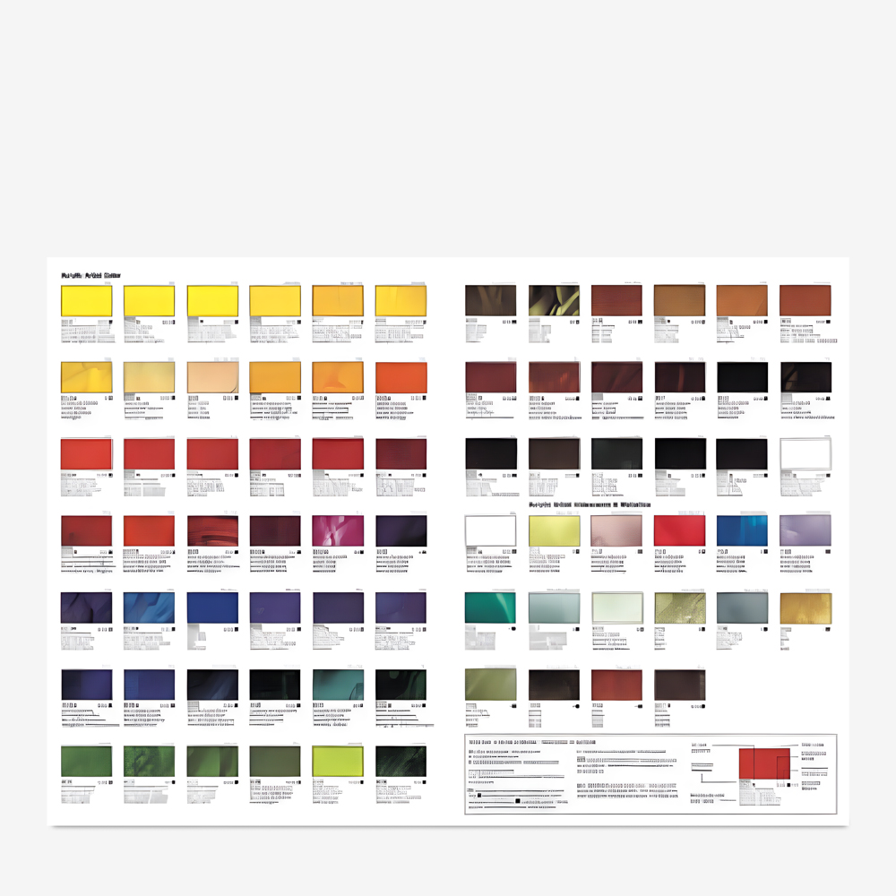 Vallejo Artist Acrylic : Hand Painted Colour Chart | Jackson's Art