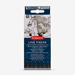 Derwent : Graphik Line Maker Pen : Black : Set Of 6 | Jackson's Art