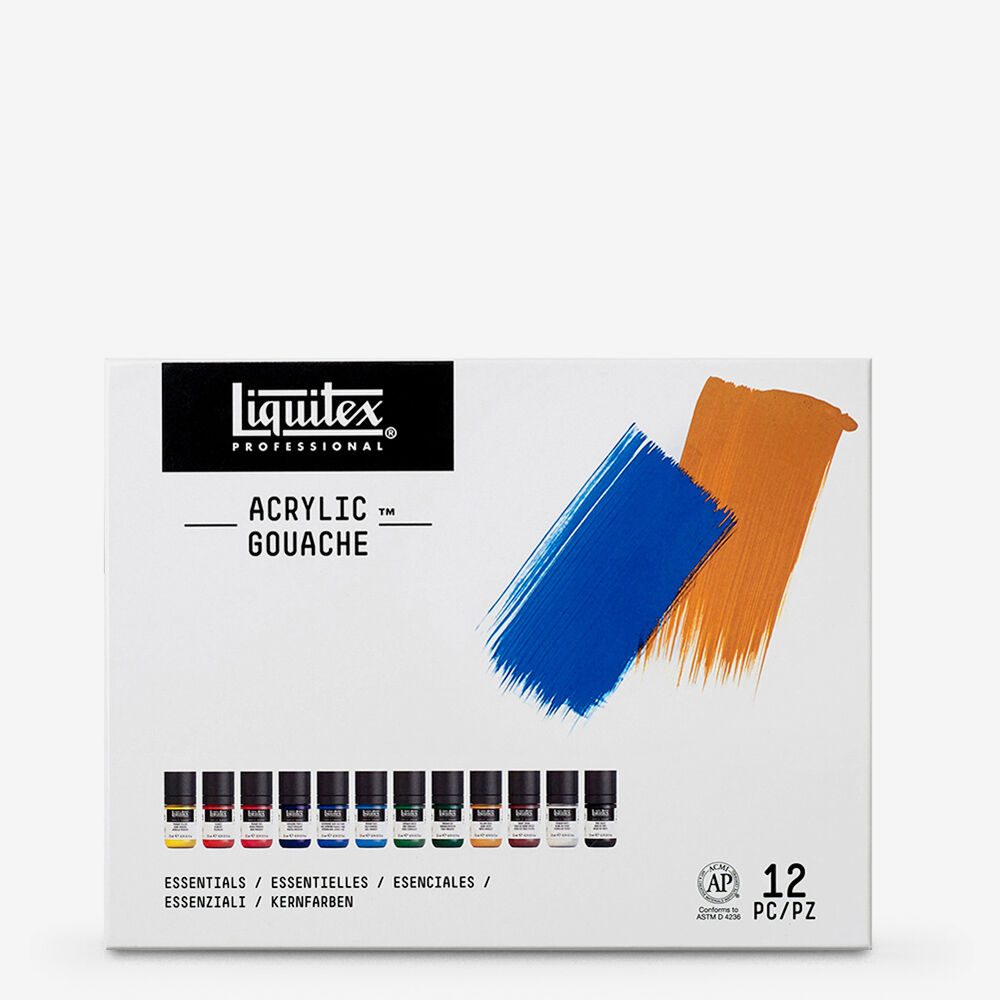 Liquitex : Professional : Acrylic Gouache : 22ml : Essentials Set of 12 ...