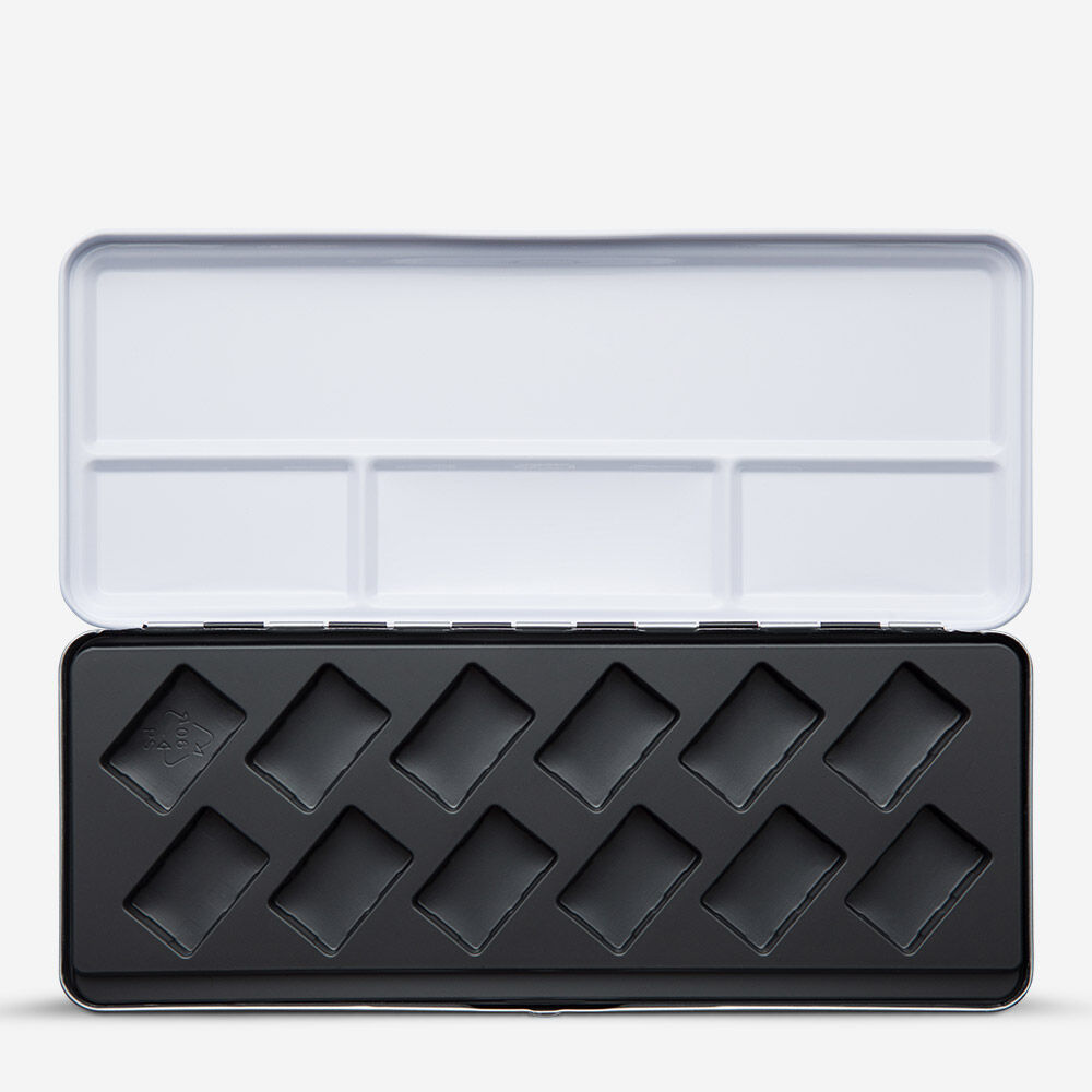 Empty Diagonal Plastic Molding Metal Watercolour Box | Jackson's Art