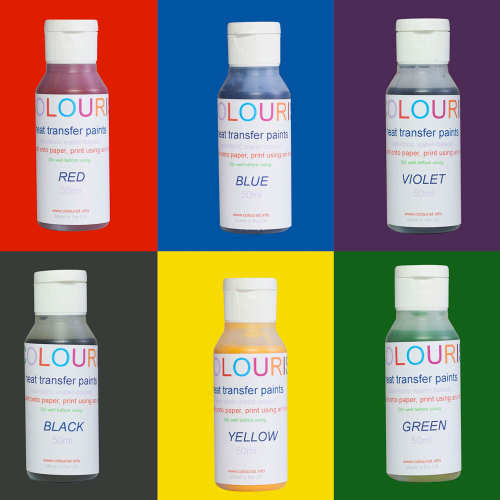 Colourist : Heat Transfer Paint : Starter Colour Set Of 6 | Jackson's Art