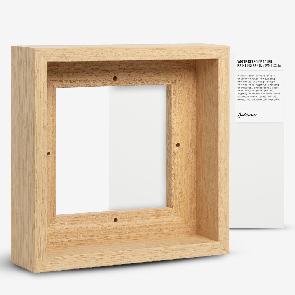 Jackson's : 6x6in 38mm White Gesso Cradled Panel and Ready to Paint ...