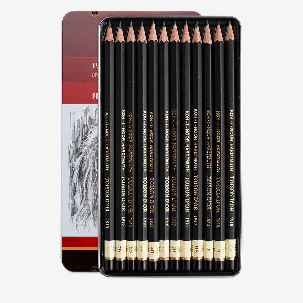 Koh-I-Noor : Graphite Pencils 1912 Set Of 12 : 8B - 2H | Jackson's Art