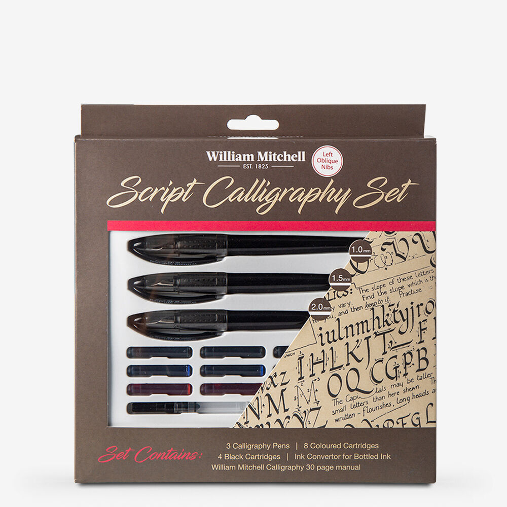 William Mitchell : Script Calligraphy Set (Left Oblique) | Jackson's Art