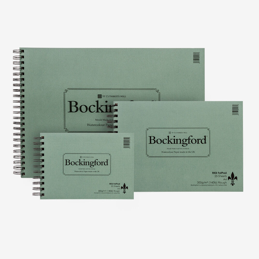 Bockingford Watercolour Papers : White : Fat Spiral Pads : Rough ...