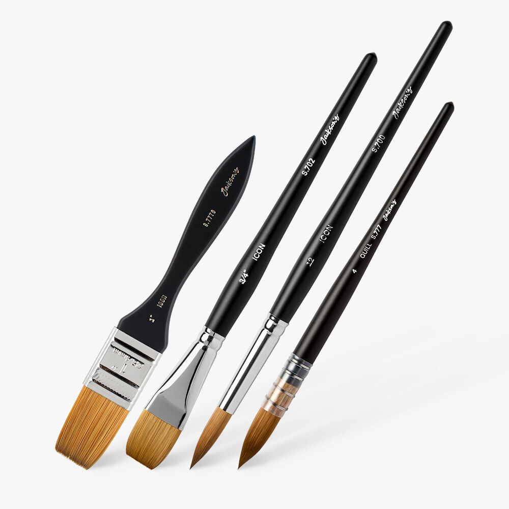 Jackson's Icon Sable Synthetic Mix Watercolour Brushes - 700 / 702 ...
