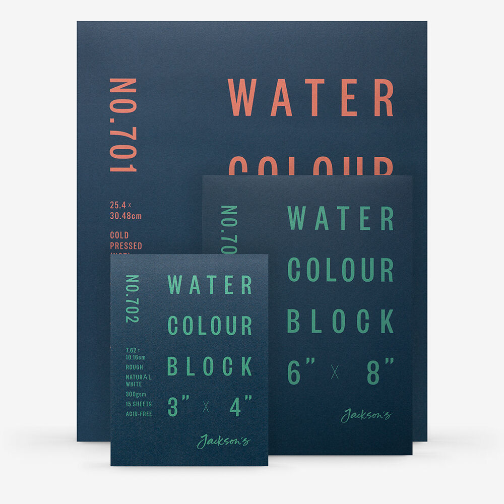 Jackson's : Watercolour Paper Blocks : 15 Sheets : 300gsm | Jackson's Art