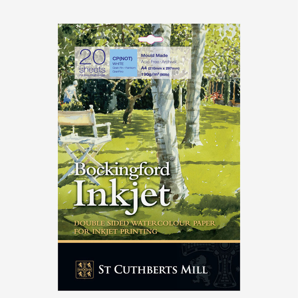Bockingford : Inkjet Watercolour Digital Printer Paper : 190gsm : A4 ...