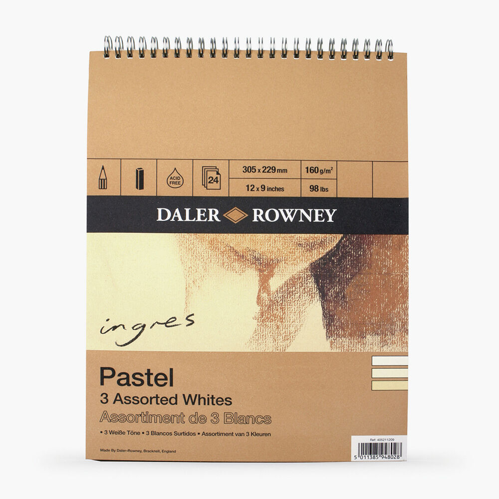 Daler Rowney : Ingres : Pastel Paper : 160gsm : 24 Sheets : 9x12in ...