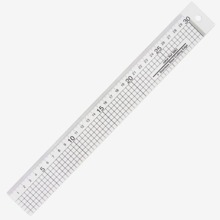Jakar : Acrylic Ruler With Stainless Steel Edge : 30cm | Jackson's Art
