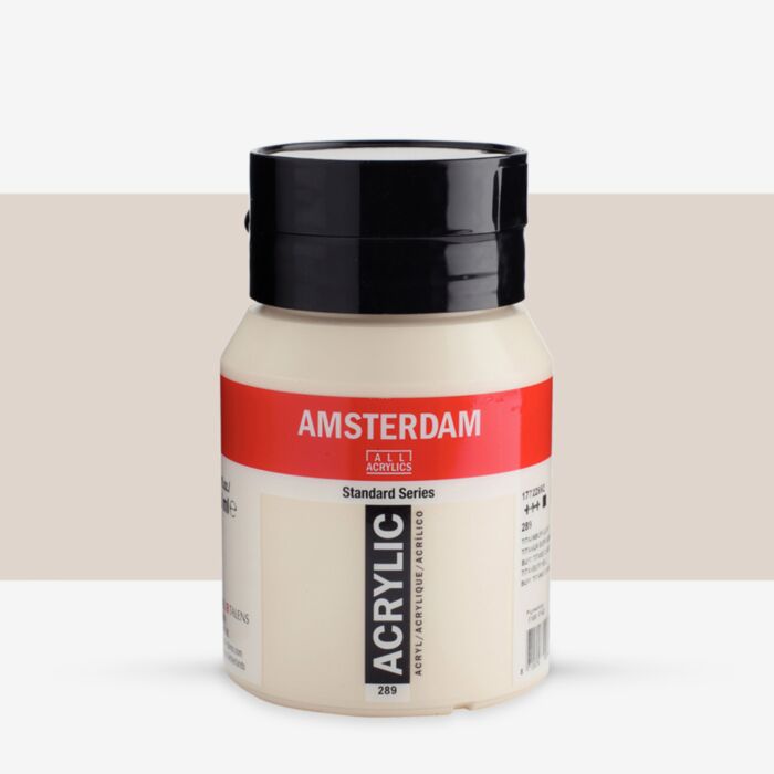 Talens : Amsterdam Standard : Acrylic Paint : 500ml : Titanium Buff ...