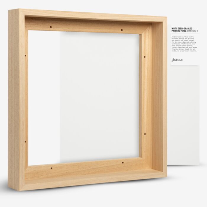 Jackson's : 12x12in 38mm White Gesso Cradled Panel and Ready to Paint ...