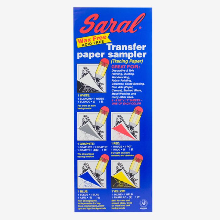 Saral Transfer Paper : A4 Assorted Colors : 5 Sheets | Jackson's Art
