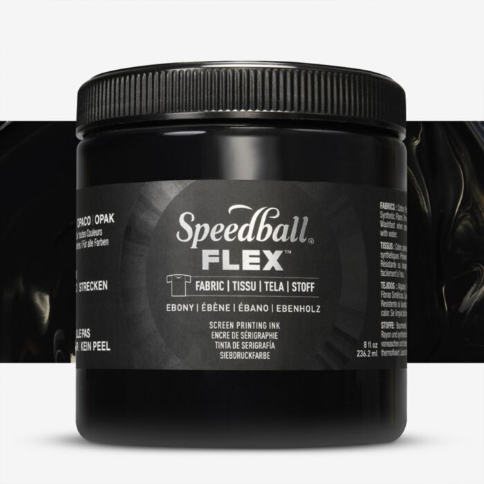 Speedball : Flex Fabric Screen Printing Ink : 236ml : Ebony | Jackson's Art