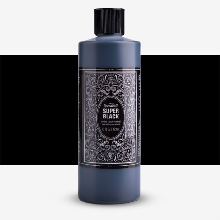 Speedball : Indian Ink : 16oz (473ml) : Super Black | Jackson's Art