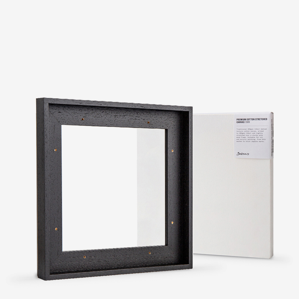 Jackson's : Black Ready-Made Wooden Tray (Float) Frame for Canvas ...