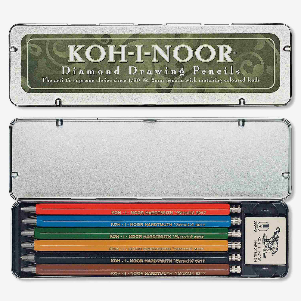 Koh-I-Noor : Diamond Drawing Mechanical Pencil Set : 5 Colored & 1 ...