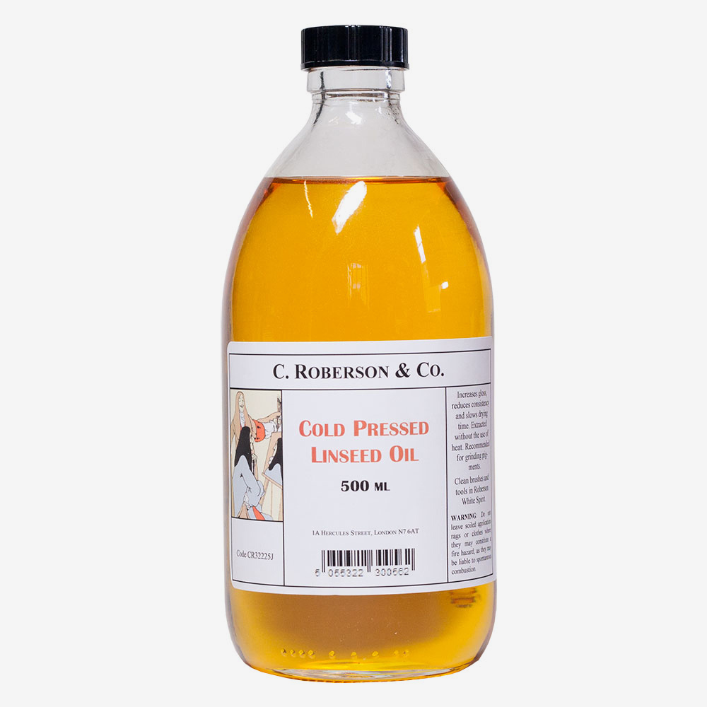 Roberson : Cold Pressed Linseed Oil : 500ml | Jackson's Art