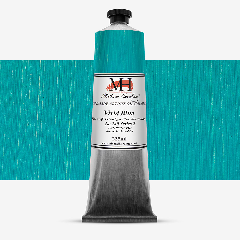Michael Harding : Oil Paint : 225ml : Vivid Blue | Jackson's Art