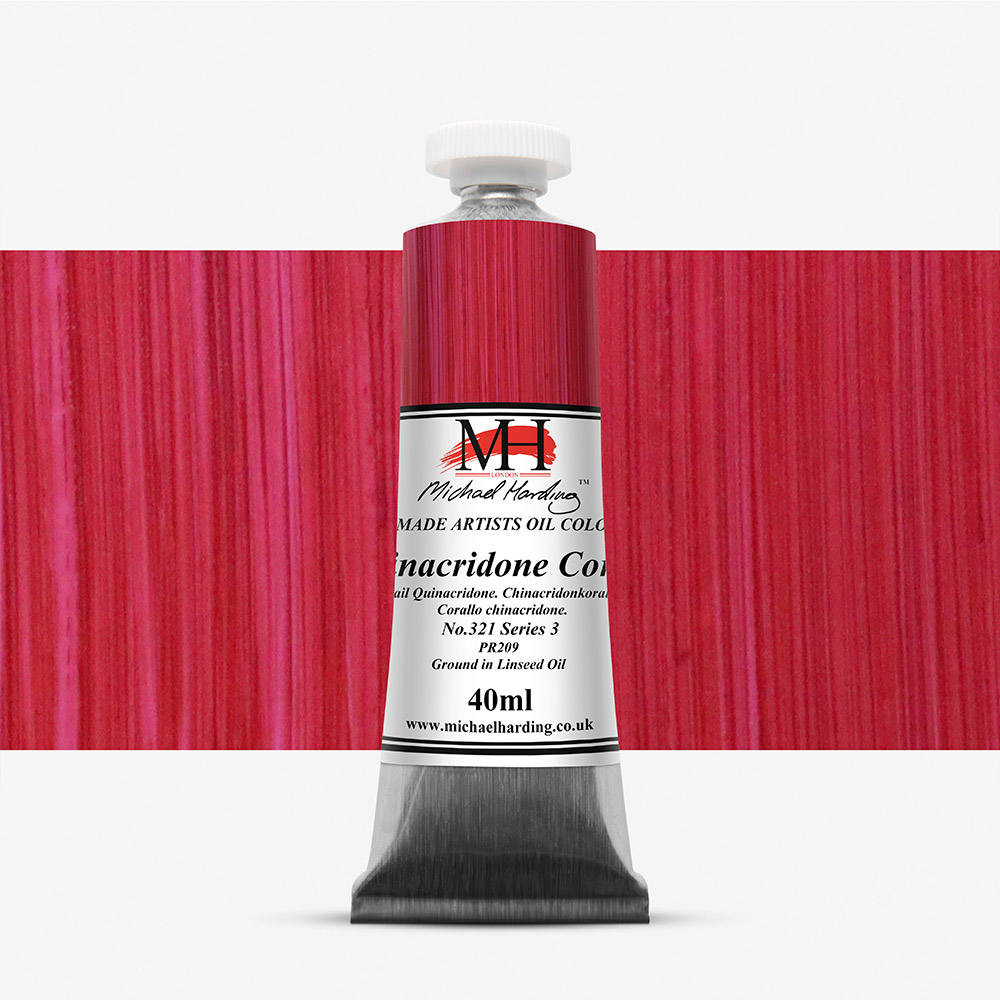 Michael Harding : Oil Paint : 40ml : Quinacridone Coral | Jackson's Art