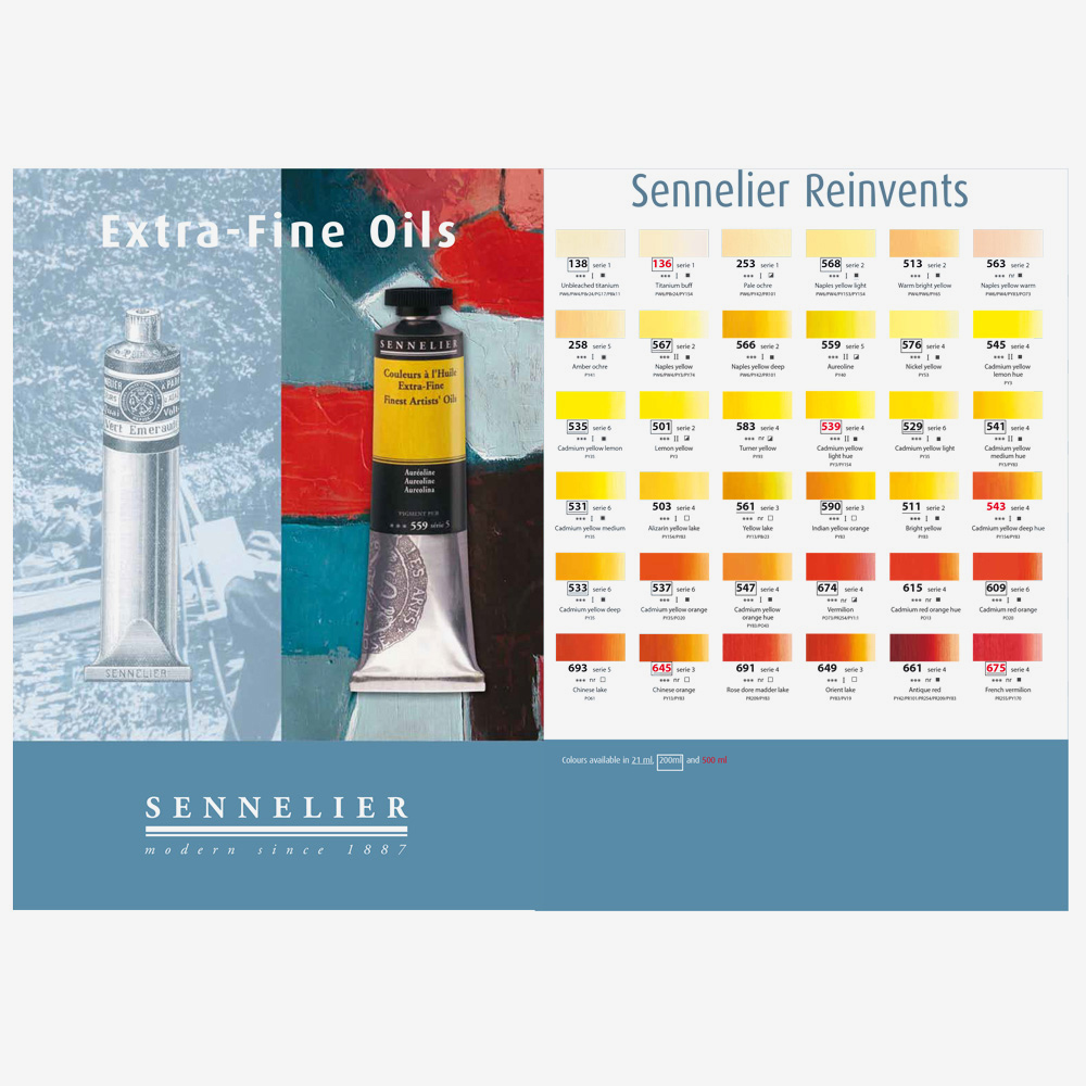 Sennelier Oil Paint : Colour Chart | Jackson's Art