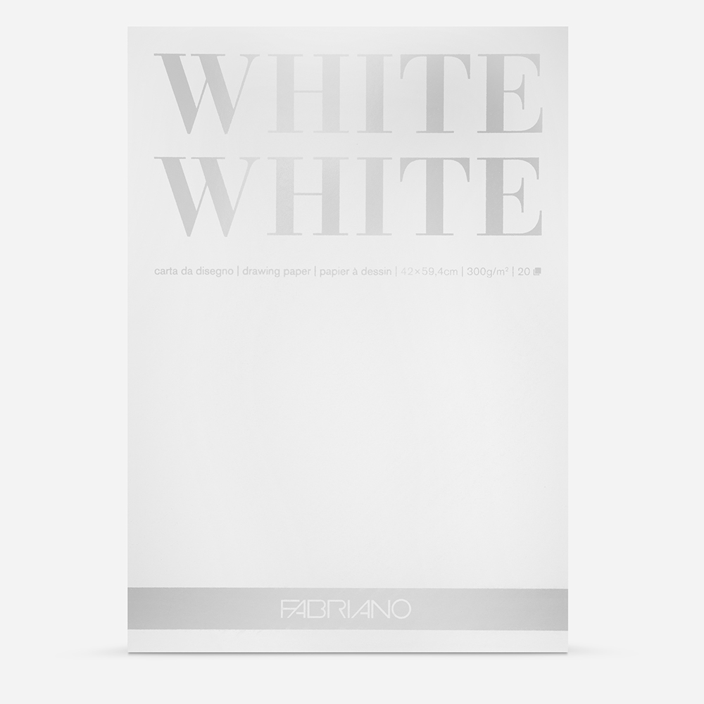 Fabriano : White White : Drawing Pad : 300gsm : 20 Sheets : A2 ...