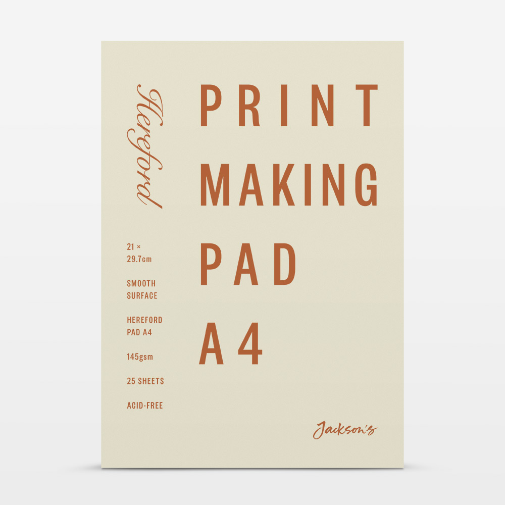 Jackson S Hereford Printmaking Pad A4 145gsm 25 Sheets White