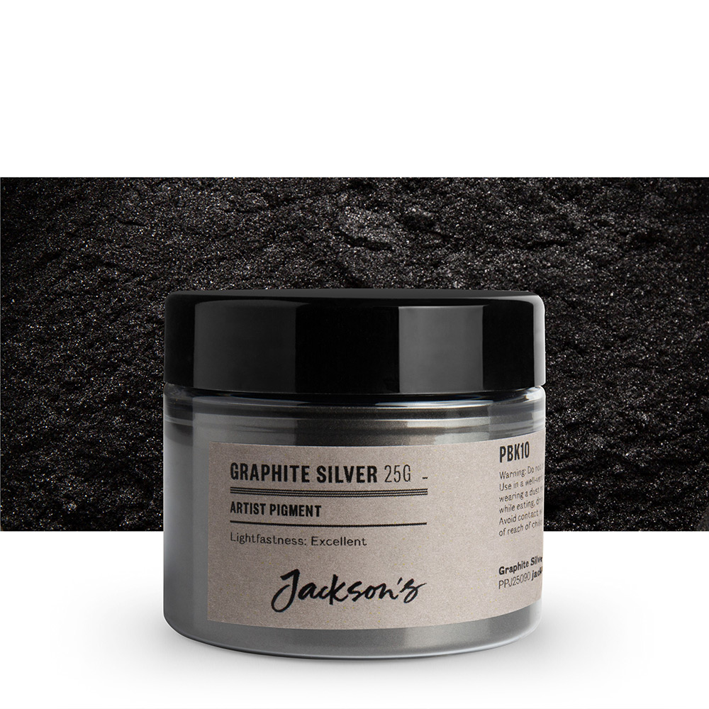 Jackson's : Artist Pigment : Graphite Silver PBk10 : 25g (in 50ml Jar ...
