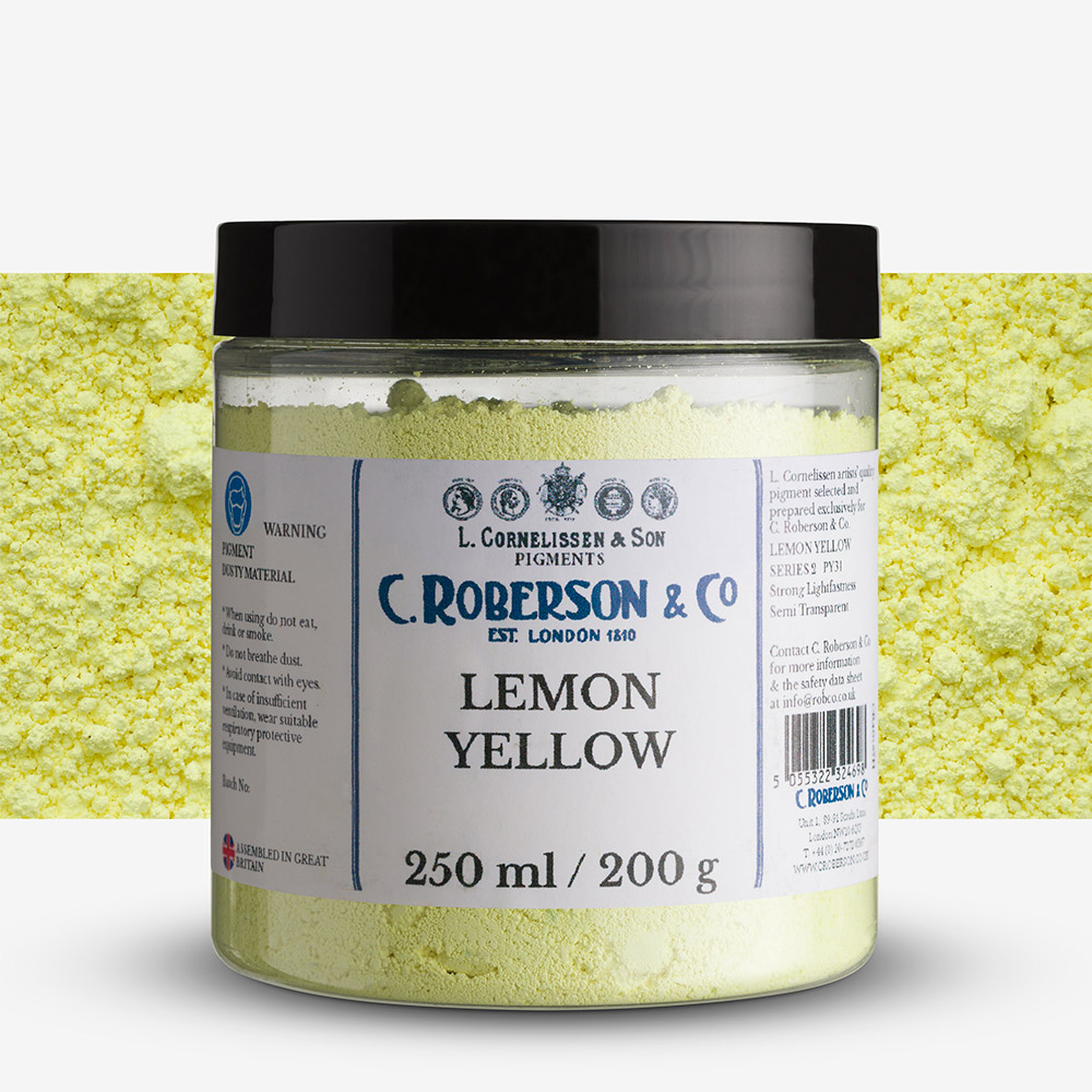 Roberson : Dry Pigment : Lemon Yellow (Barium Chromate) PY31 : 250ml ...