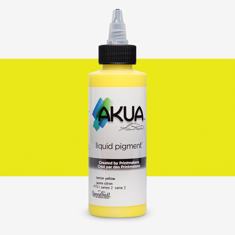 Akua : Liquid Pigment : 4oz : 118ml : Lemon Yellow | Jackson's Art