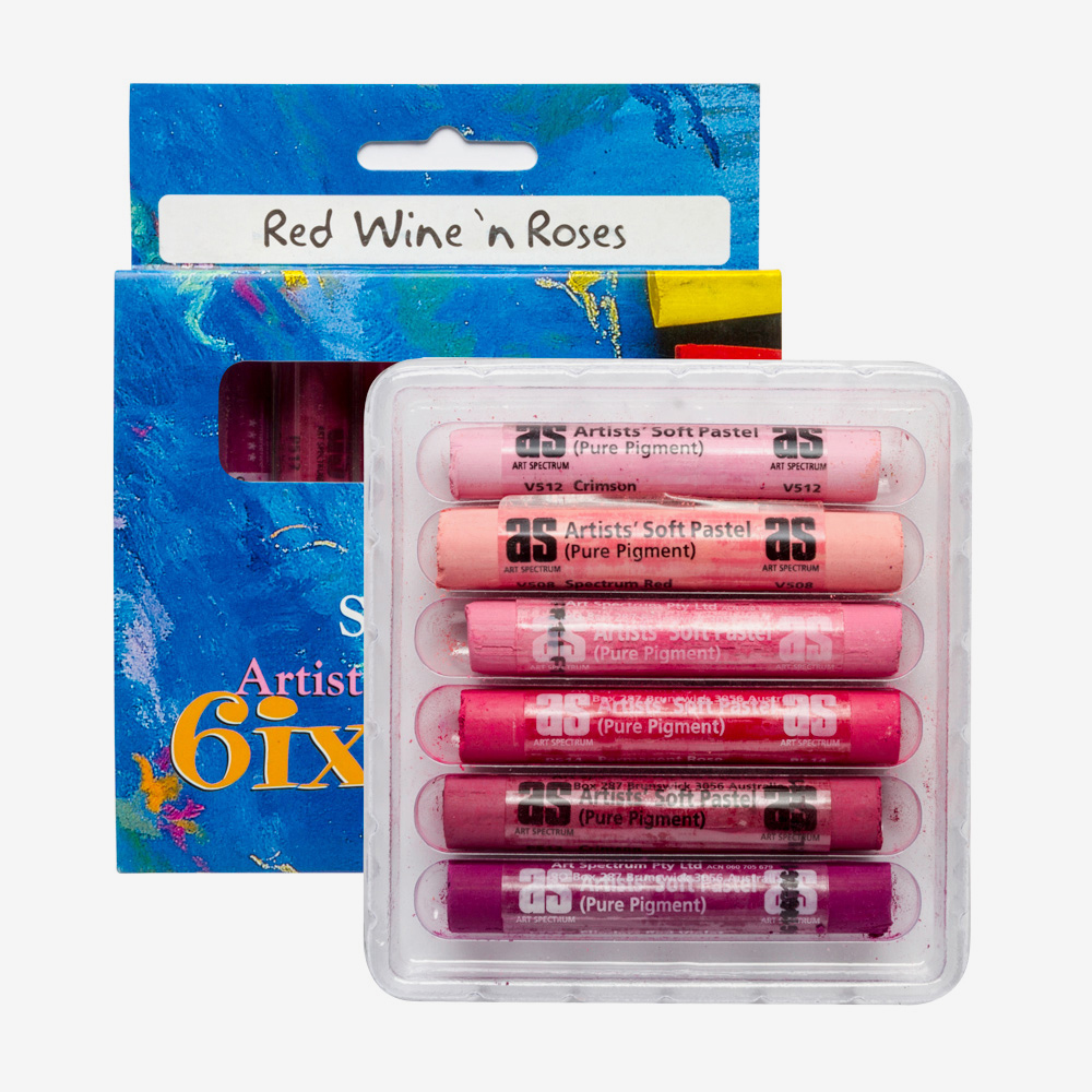 Art Spectrum Soft Pastels : Set Of 6 : Red Wine 'N' Roses | Jackson's Art