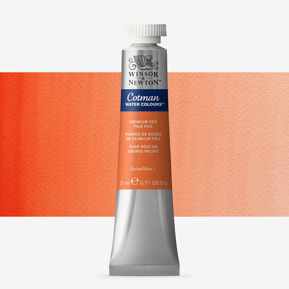 Winsor & Newton Cotman Watercolour Paint : 21ml : Tube Cadmium Red Pale ...