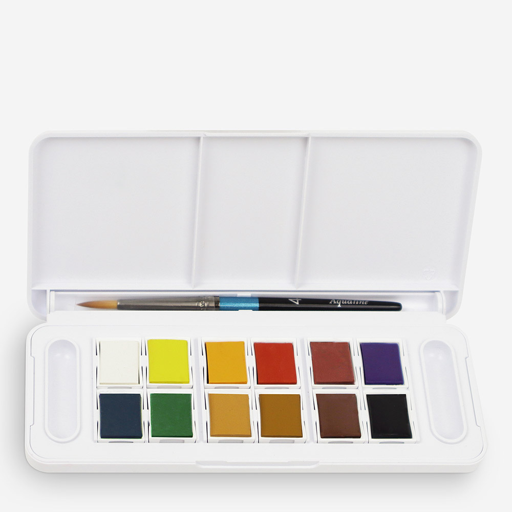 Daler Rowney : Aquafine Travel Watercolour Paint Set : Half Pan : Set ...
