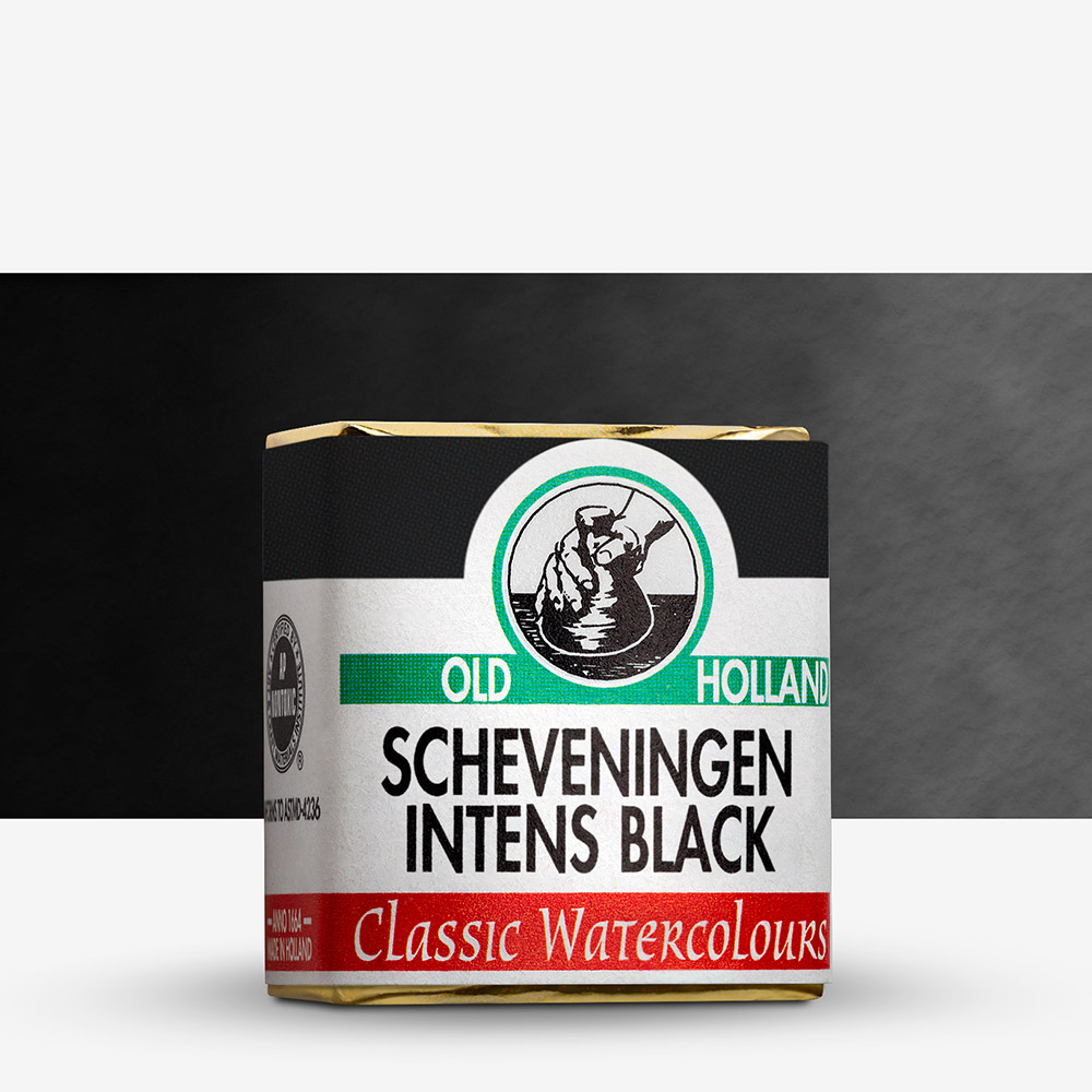 Old Holland : Watercolour Paint : Half Pan : Scheveningen Intense Black ...