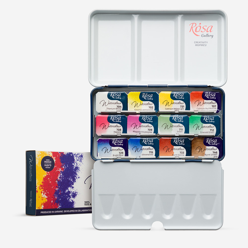 Rosa : Watercolor Paint : Full Pans : Monopigmented Set of 12 ...