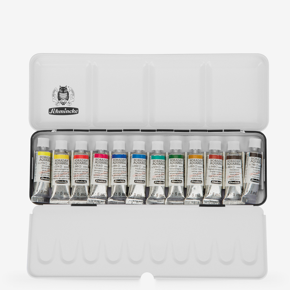 Schmincke Horadam Watercolour Paint : Metal Set : 12x5ml Tubes ...